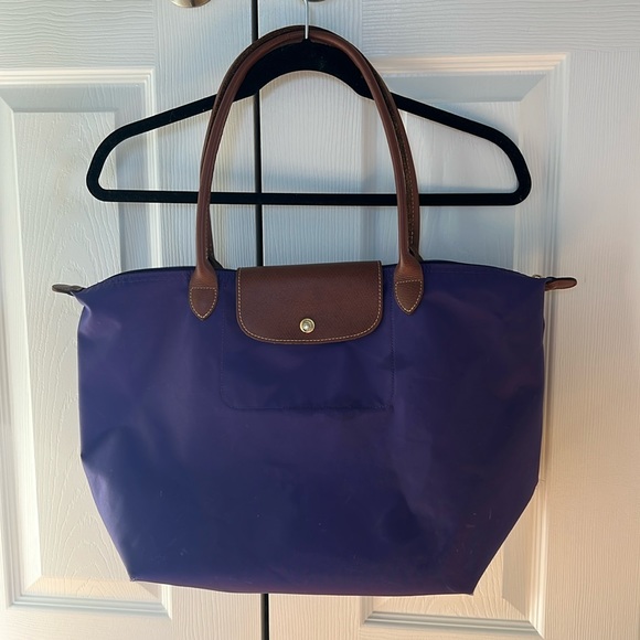 Longchamp | Bags | Long Champ Le Pliage Purple Grape Tote | Poshmark
